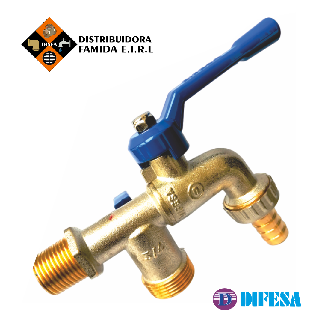 LLAVE DOBLE PARA LAVADORA 1/2″ – DIFESA – DISTRIBUIDORA FAMIDA E.I.R.L