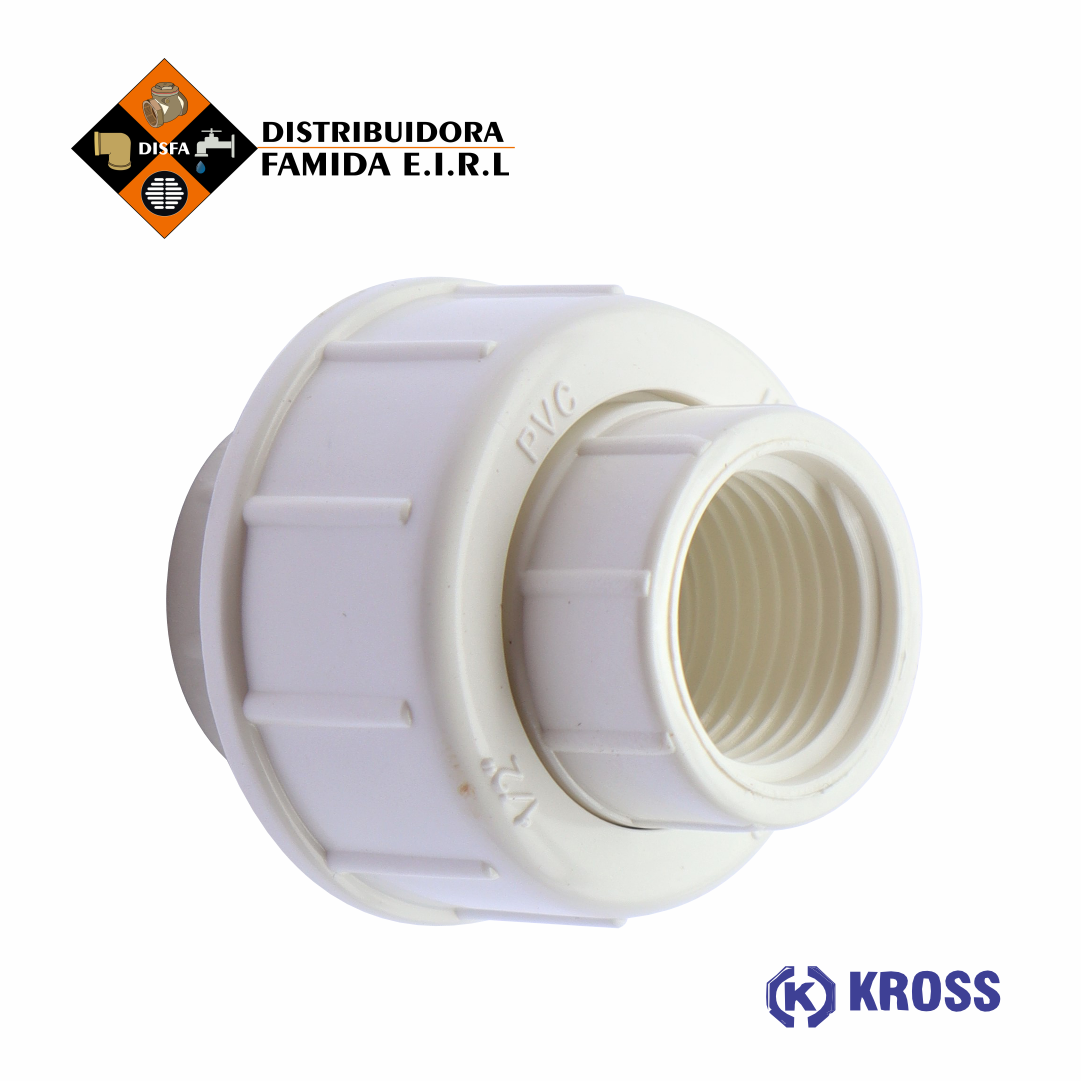 UNION UNIVERSAL PVC DE 1/2″ C/ROSCA – KROSS – DISTRIBUIDORA FAMIDA E.I.R.L